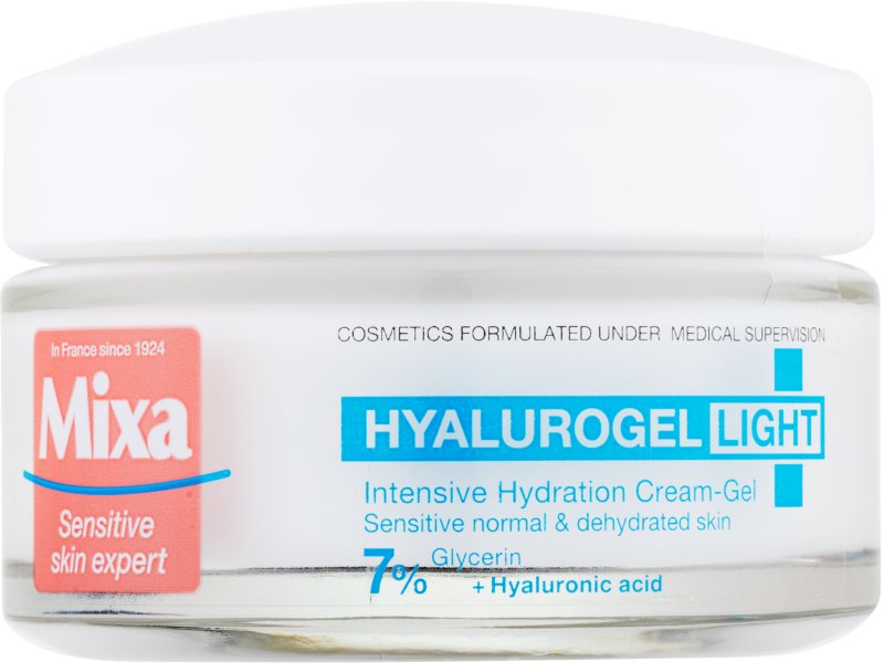 MIXA Hyalurogel Light, Moisturizing Cream For Face With Hyaluronic Acid ...
