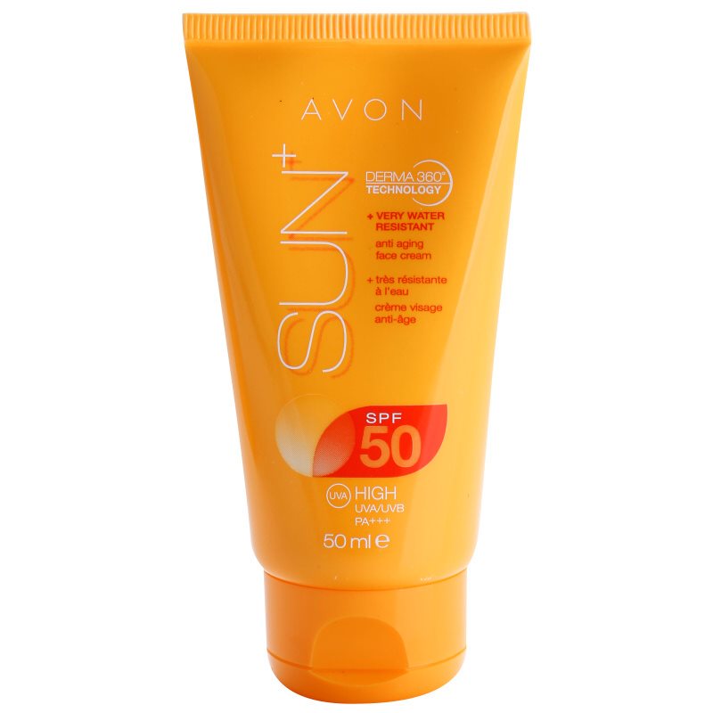 Avon Sun, Protetor solar rejuvenescedor à prova d'água para o rosto SPF ...