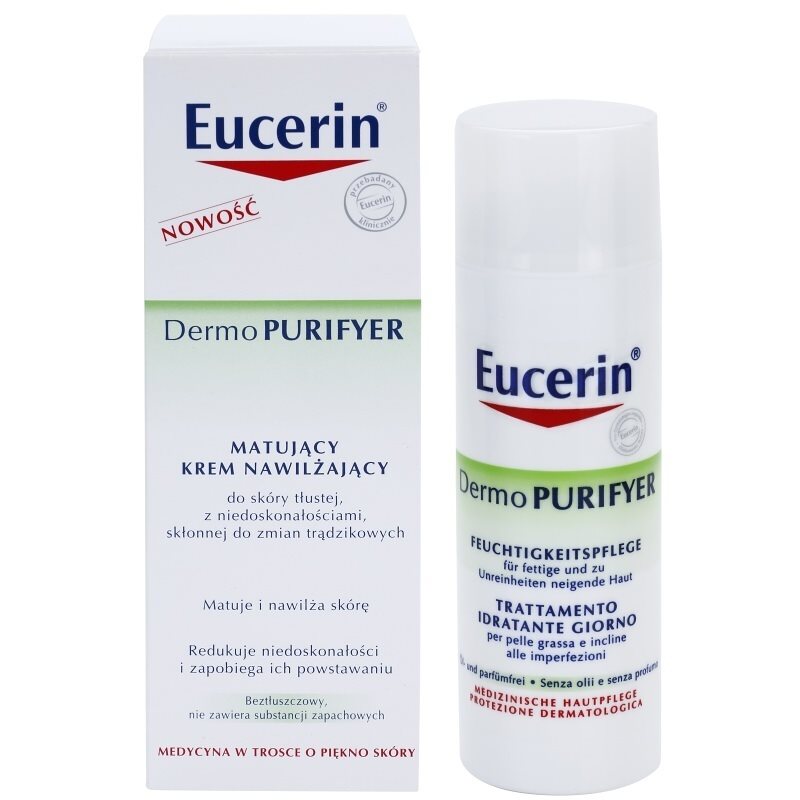 Eucerin Dermo Purifyer, mattierende Creme für problematische Haut, Akne ...