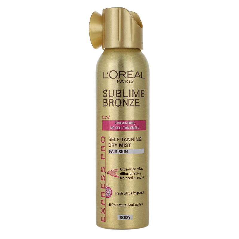 L’Oréal Paris Sublime Bronze, spray autobronceador para pieles claras ...