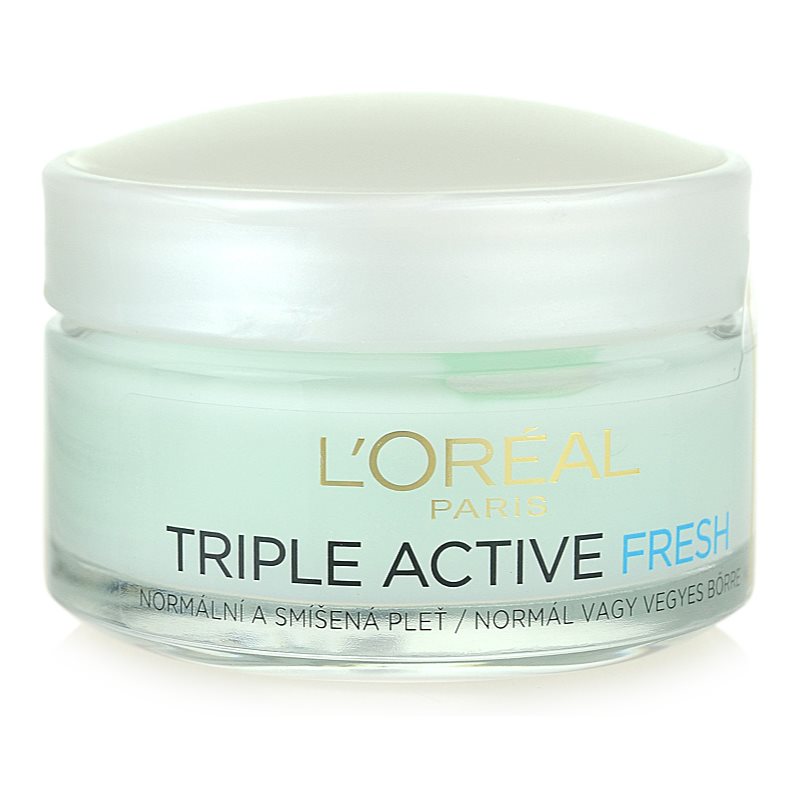 L'Oréal Paris Triple Activ Fresh, gélový krém pre normálnu až zmiešanú ...