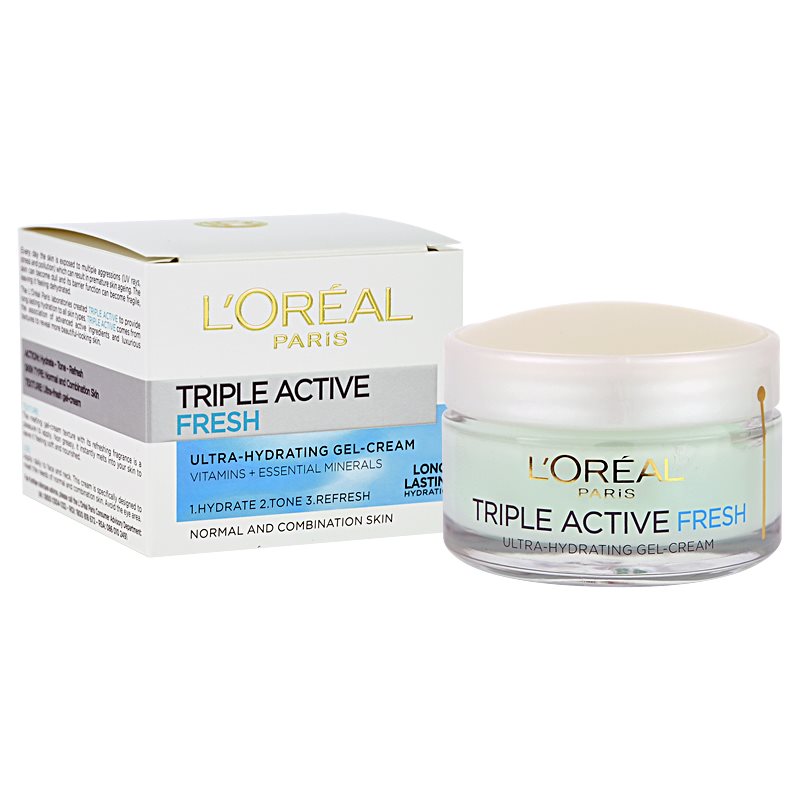 L'Oréal Paris Triple Activ Fresh, Ultra Hydrating Gel Cream For Normal ...