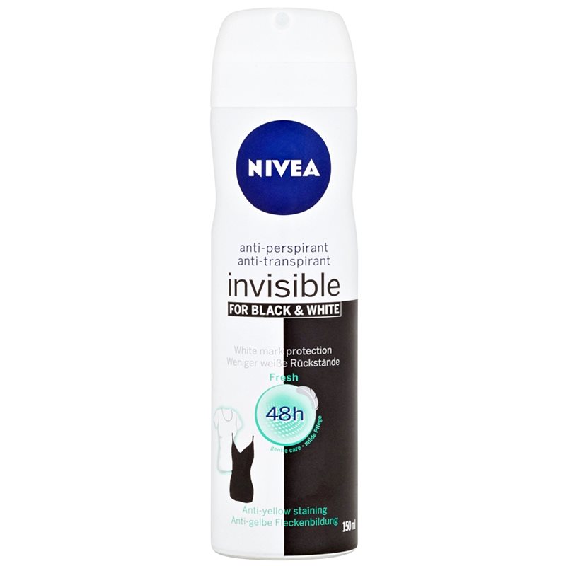 NIVEA INVISIBLE BLACK & WHITE FRESH Antiperspirant Spray | notino.co.uk