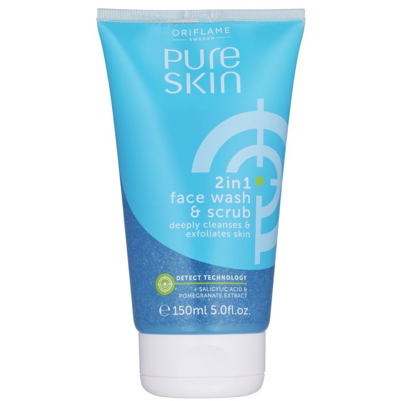 ORIFLAME PURE SKIN Cleansing Face Wash And Scrub 2 In 1 Notino co uk