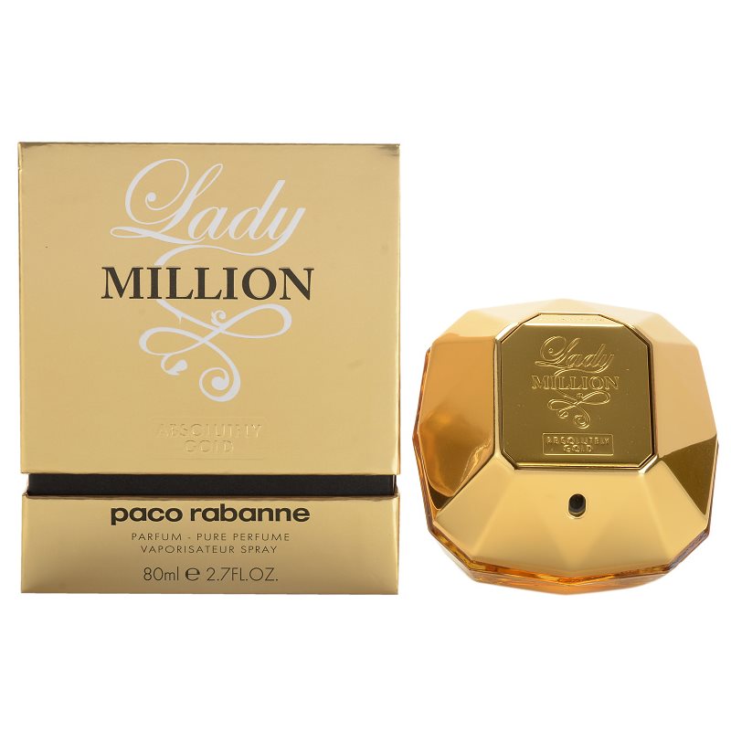 Paco Rabanne Lady Million Absolutely Gold, parfum pour femme 80 ml ...