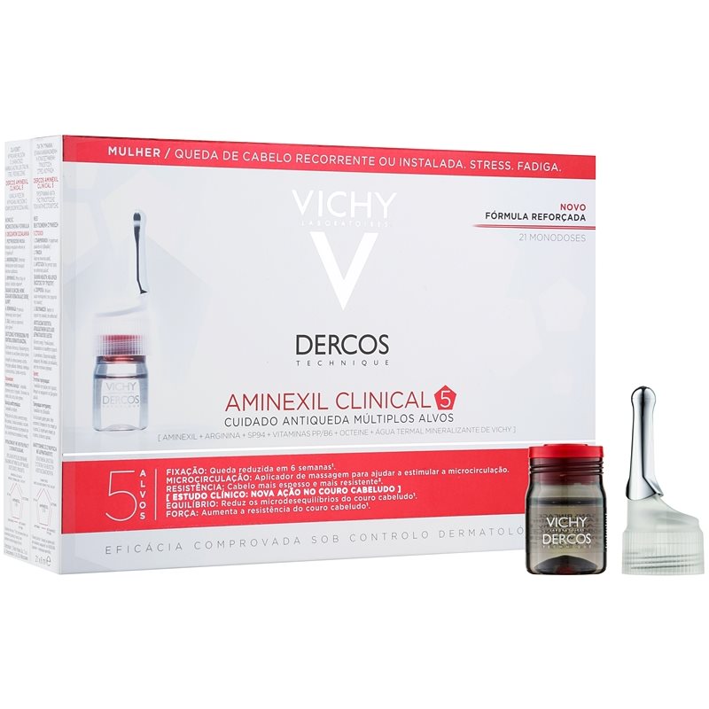 Vichy Dercos Aminexil Clinical 5, soin ciblé anti-chute pour femme ...