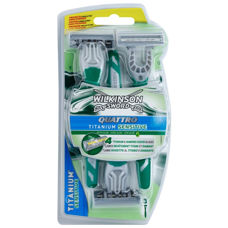 Wilkinson Sword Quattro Titanium Sensitive, Disposable Razors | notino ...