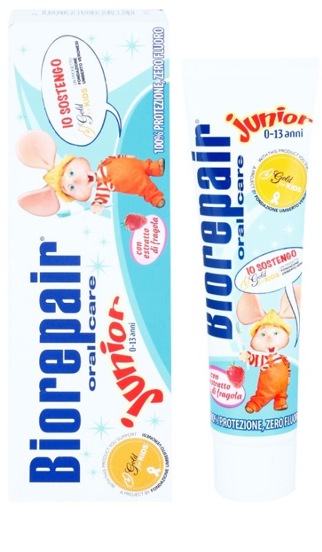 BIOREPAIR JUNIOR паста за зъби за деца с аромат на ягода | notino.bg