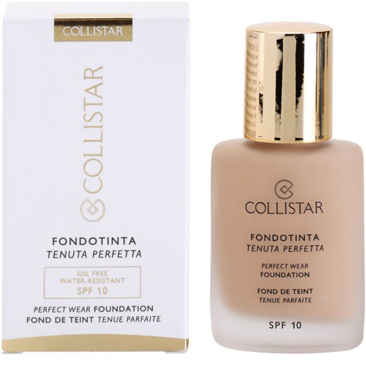 Collistar Foundation Perfect Wear, vodoodporni tekoči puder SPF 10 ...