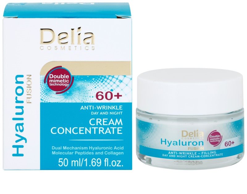 Delia Cosmetics Hyaluron Fusion 60+, Anti-Wrinkle Cream Restoring Skin ...