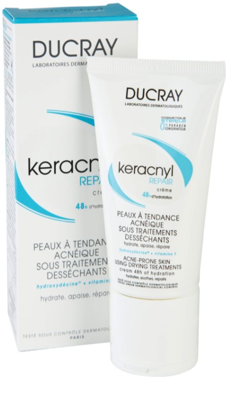 Ducray Keracnyl, regenerative and moisturizing cream For Skin Left Dry ...