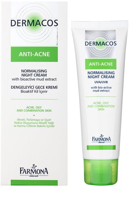 Farmona Dermacos Anti-Acne, Normalising and Sebum-Regulating Night ...
