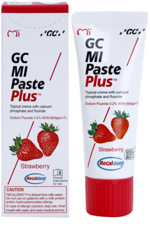 GC MI Paste Plus Strawberry, Protective Remineralising Cream for ...