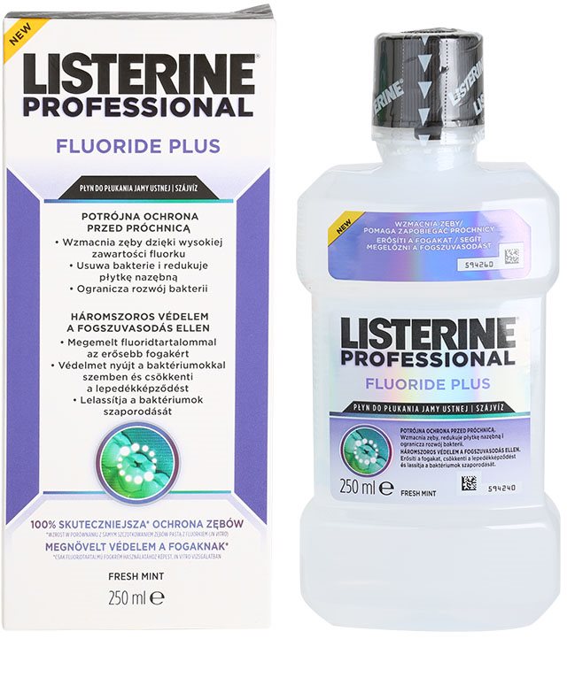 Listerine Professional Fluoride Plus, Mundwasser gegen Karies | notino.at
