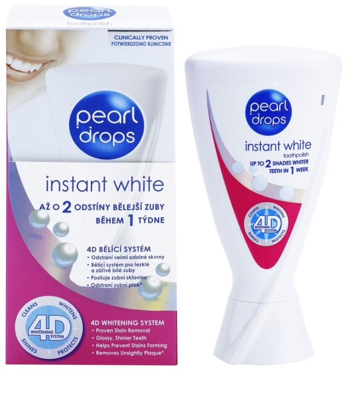 Pearl Drops Instant White, Whitening Toothpaste For Pearly White Teeth ...