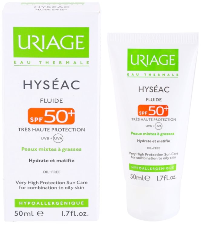 URIAGE HYSÉAC matující fluid s hydratačním účinkem SPF 50+ | notino.cz